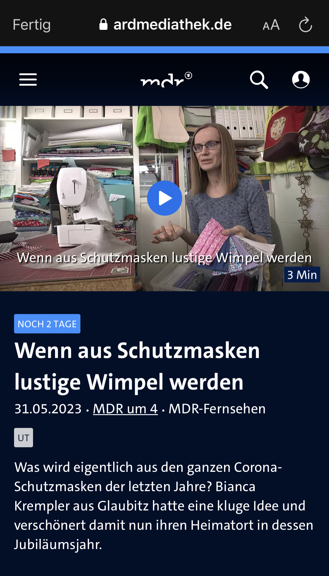 Wimpelkette aus Stoffmasken am Gartenzaun - Kremplinghaus
